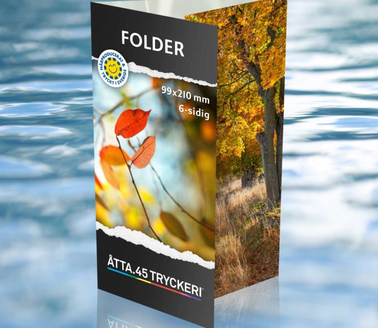 Tryck din folder hos oss till bästa pris | Åtta.45 Tryckeri