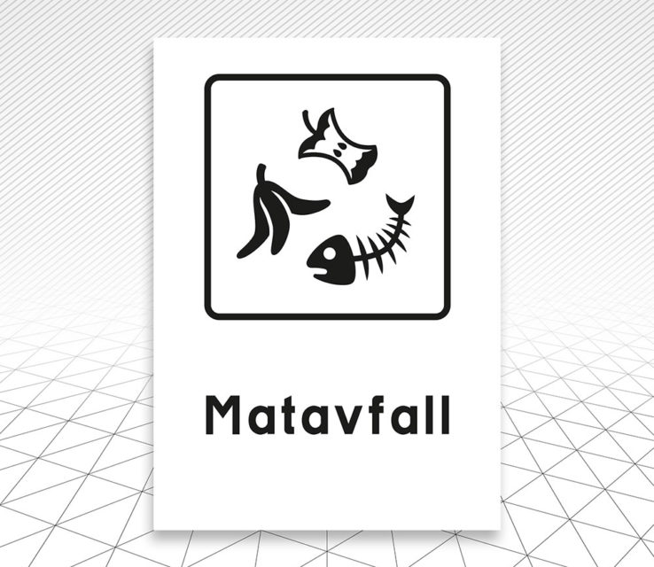 Skylt Återvinning Matavfall | Åtta.45 Tryckeri